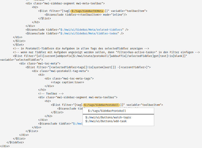 Automatic Links In ViewTemplate For Core Tiddlers Talk TW