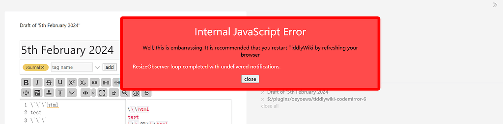 More friendly error prompt interface - Developers - Talk TW