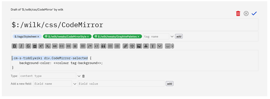 Wilk-tweaks -- Issues: CodeMirror CSS and Tools Sidebar Tab is missing ...