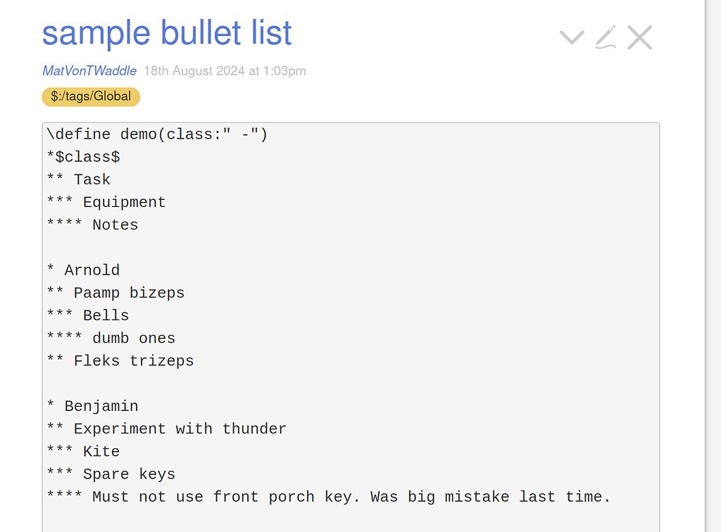 Feedback: Presenting: .table ~ style bullet lists into tables ...